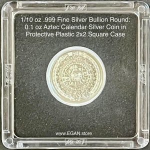 1/10 Oz 999 Silver Bullion Coin: Aztec or Mayan Calendar 1 Pc Vintage ...