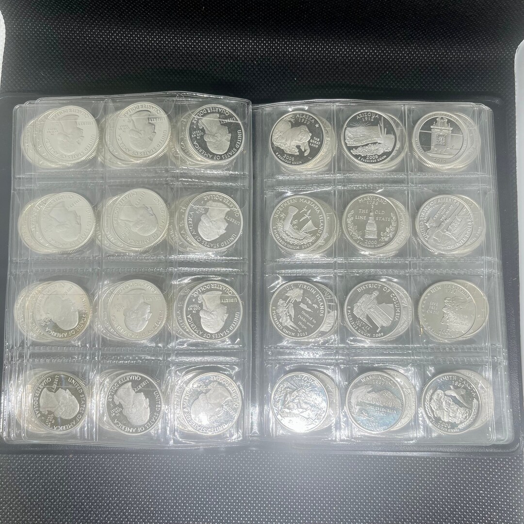 82 Different 90% Silver BU Washington US Quarters 0.25 Cent Coin: Most ...