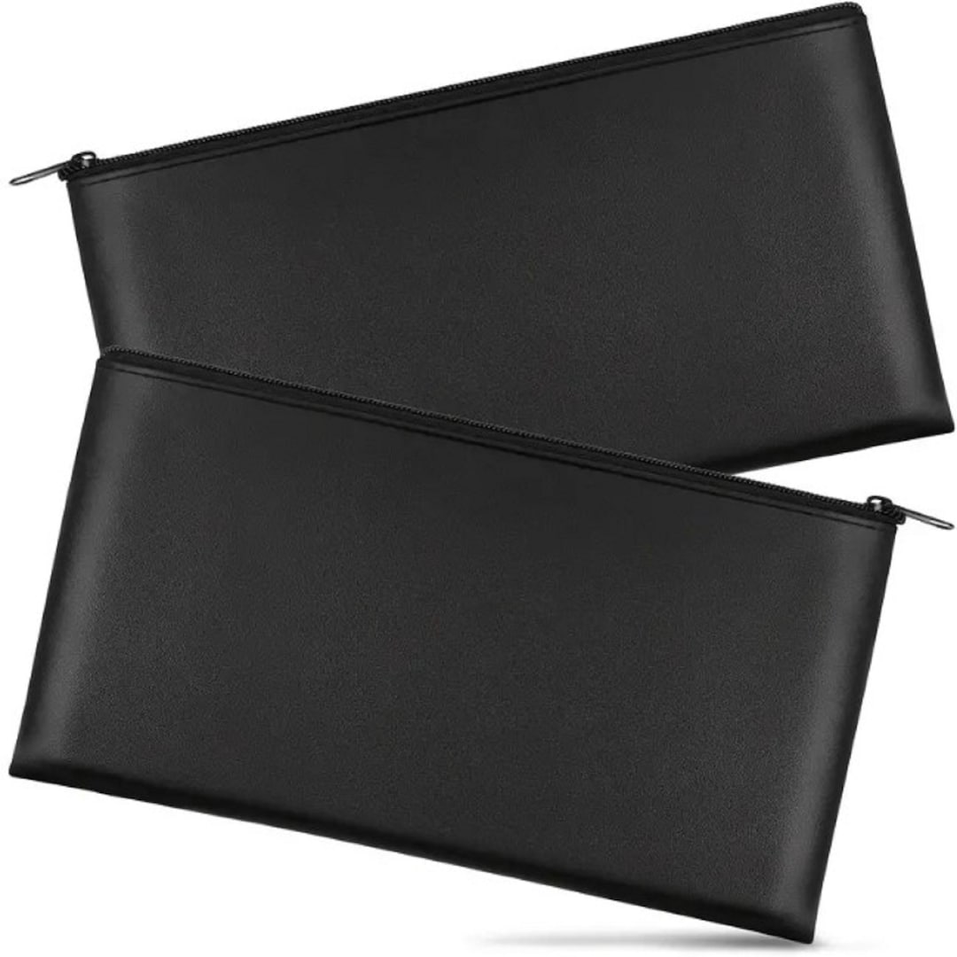 Black 11 X 6 Inch Currency Pouch / Zippered Paper Money Bag 1 Pc - Etsy