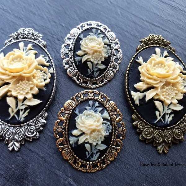 Flower Cameo Brooch - Etsy