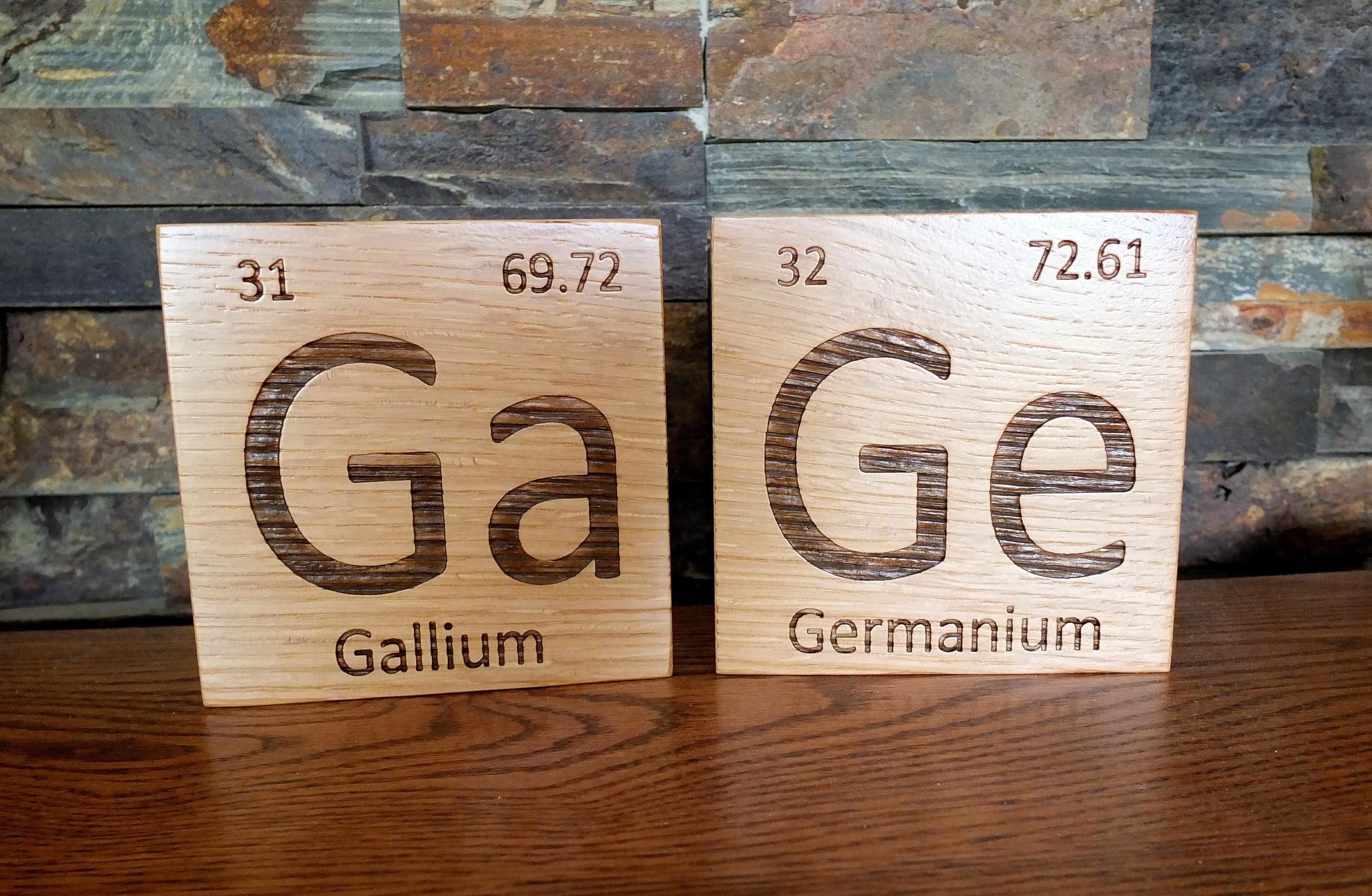 Wooden Periodic Table Element Tiles in White Oak Wood. | Etsy