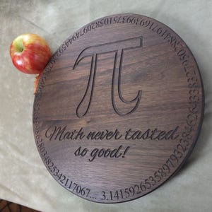 Pi Cutting or Serving Board . Math Themed Pie Plate Great - Etsy