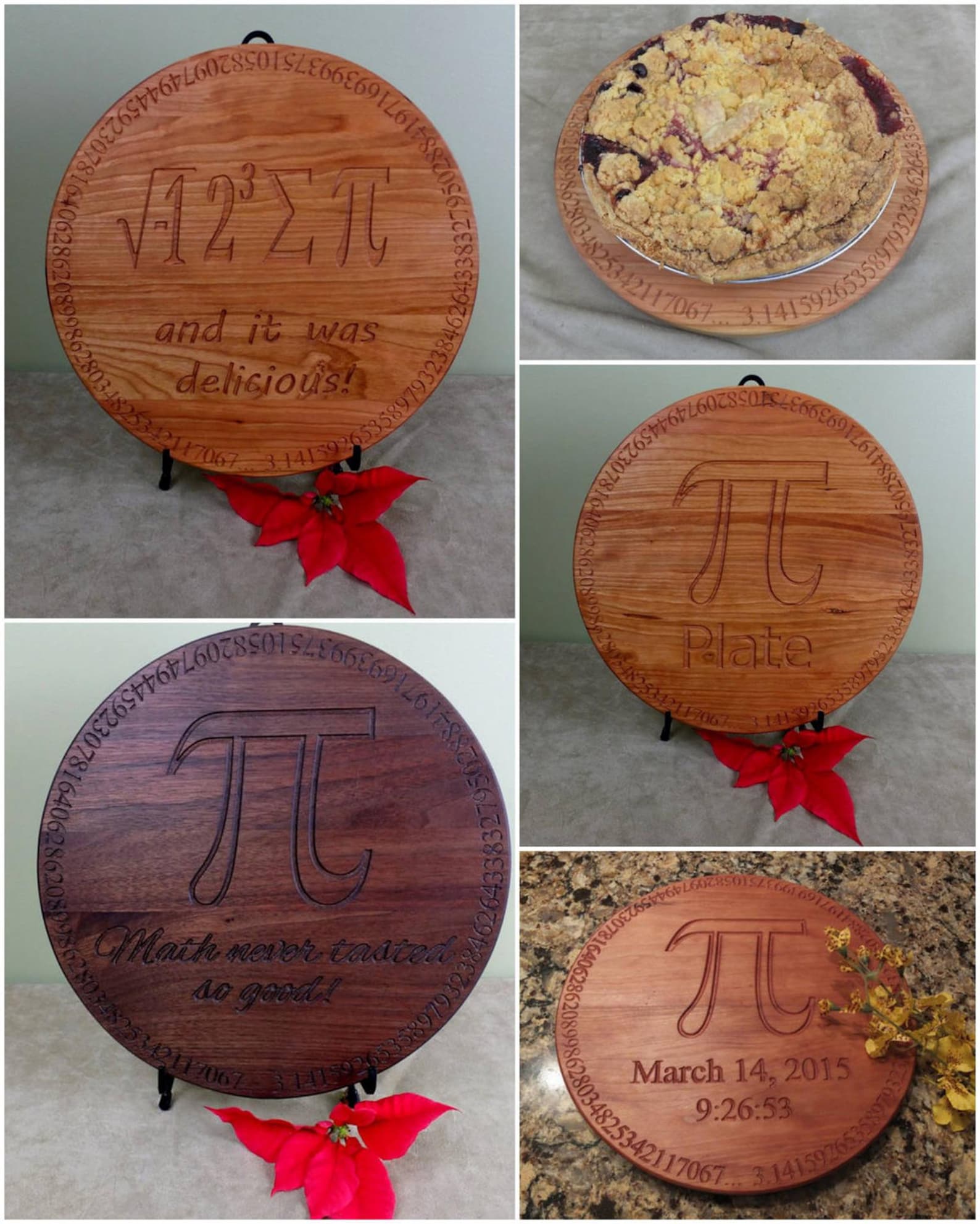 Pi Cutting or Serving Board . Math Themed Pie Plate Great | Etsy