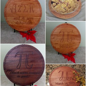 Pi Cutting or Serving Board . Math Themed Pie Plate Great - Etsy