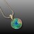 Teardrop Shaped Dichroic Glass Pendant Brass Fused Glass Beaded ...