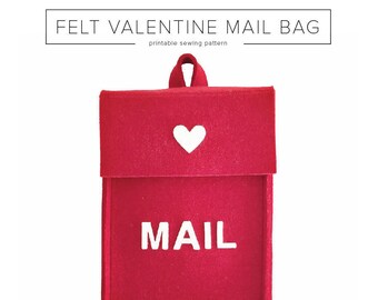 Sewing Pattern Mail Bag with Working Envelopes Valentine