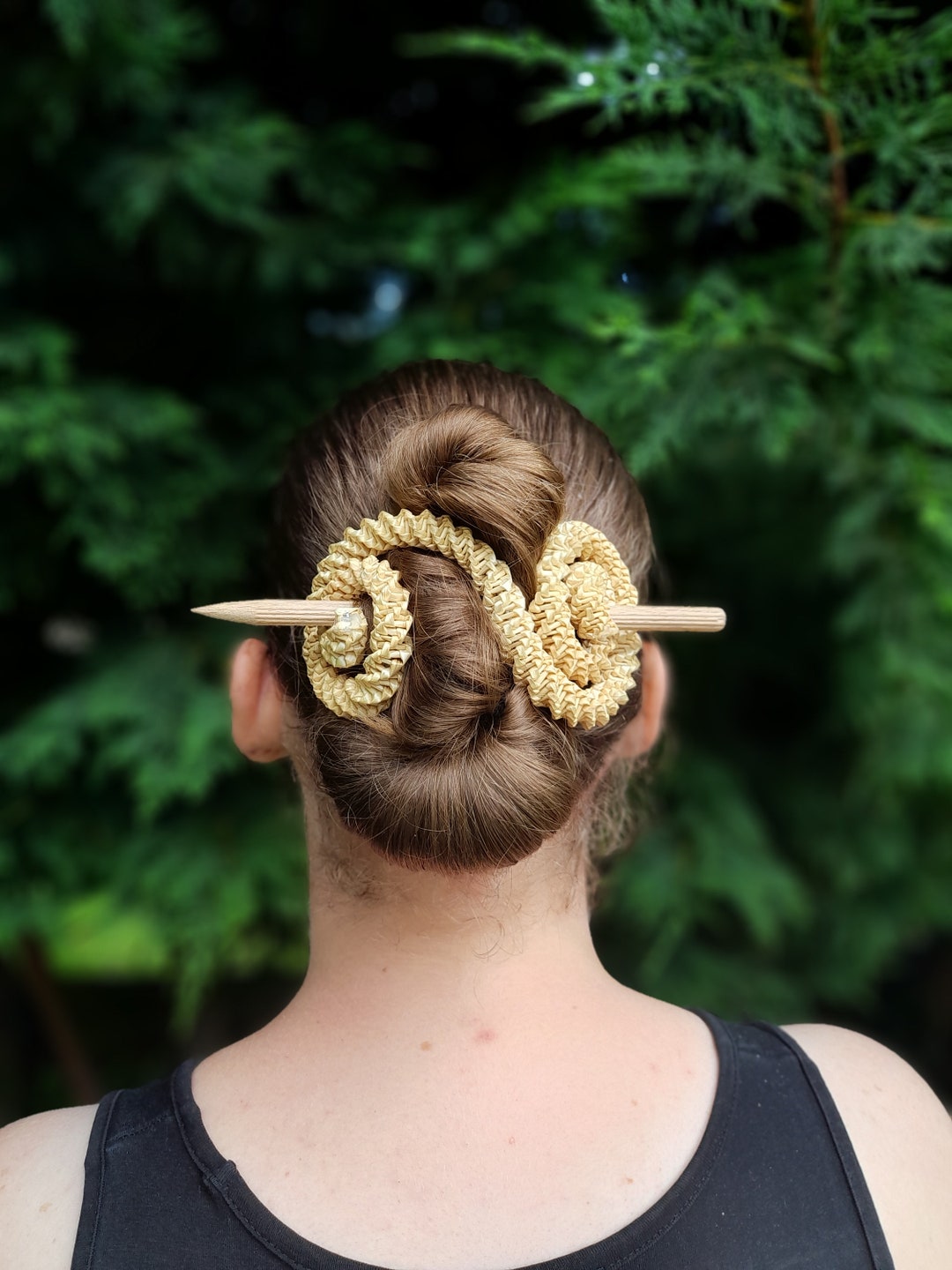 Straw Bun Holder and Maker, Straw Hairpiece, Straw Hair Cage, Straw ...