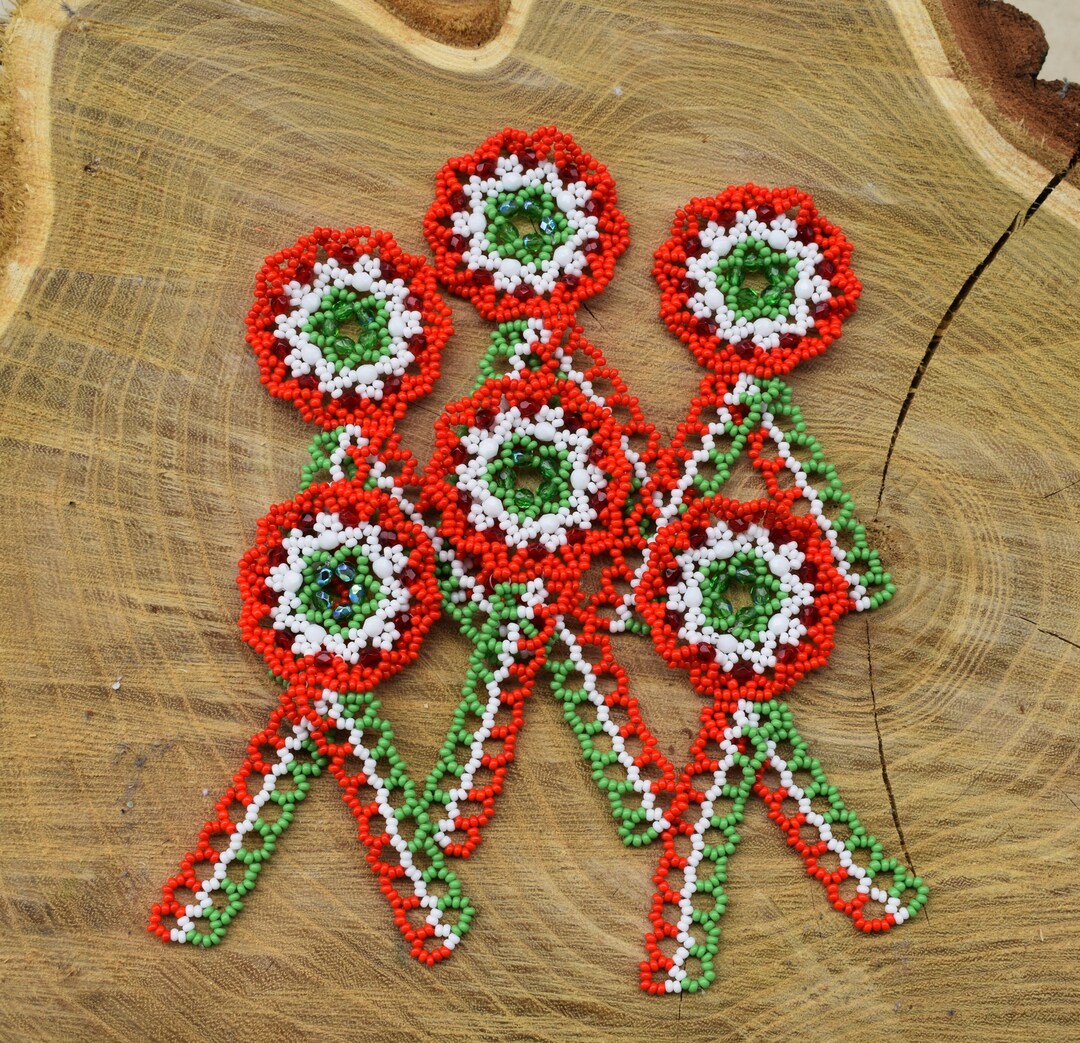 Hungarian National Cockade Brooch, Hungarian Beadwork Cockade Broche ...