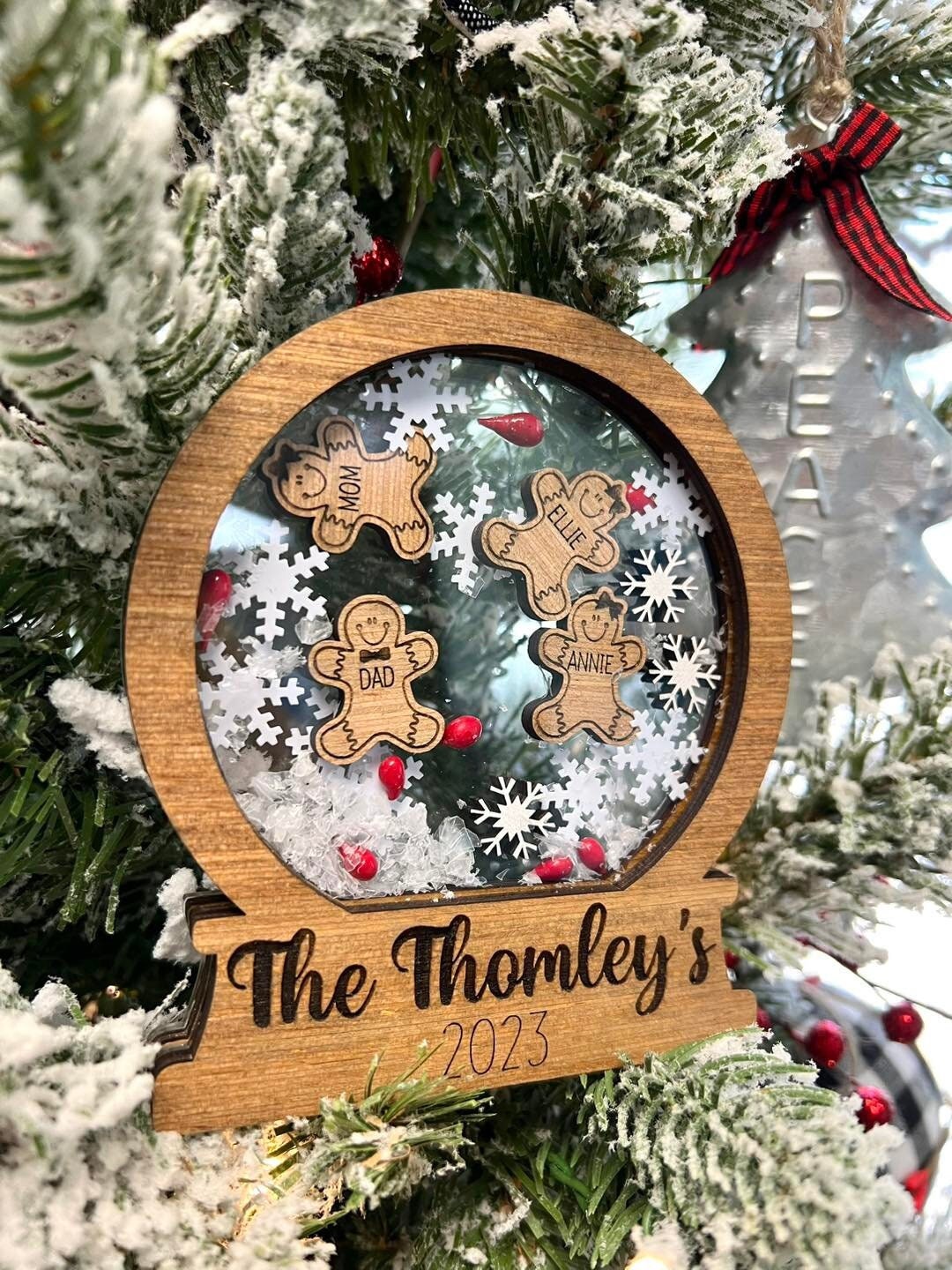 Snow Globe Ornament - Snow Globe Shaker Ornament - Personalized Family ...