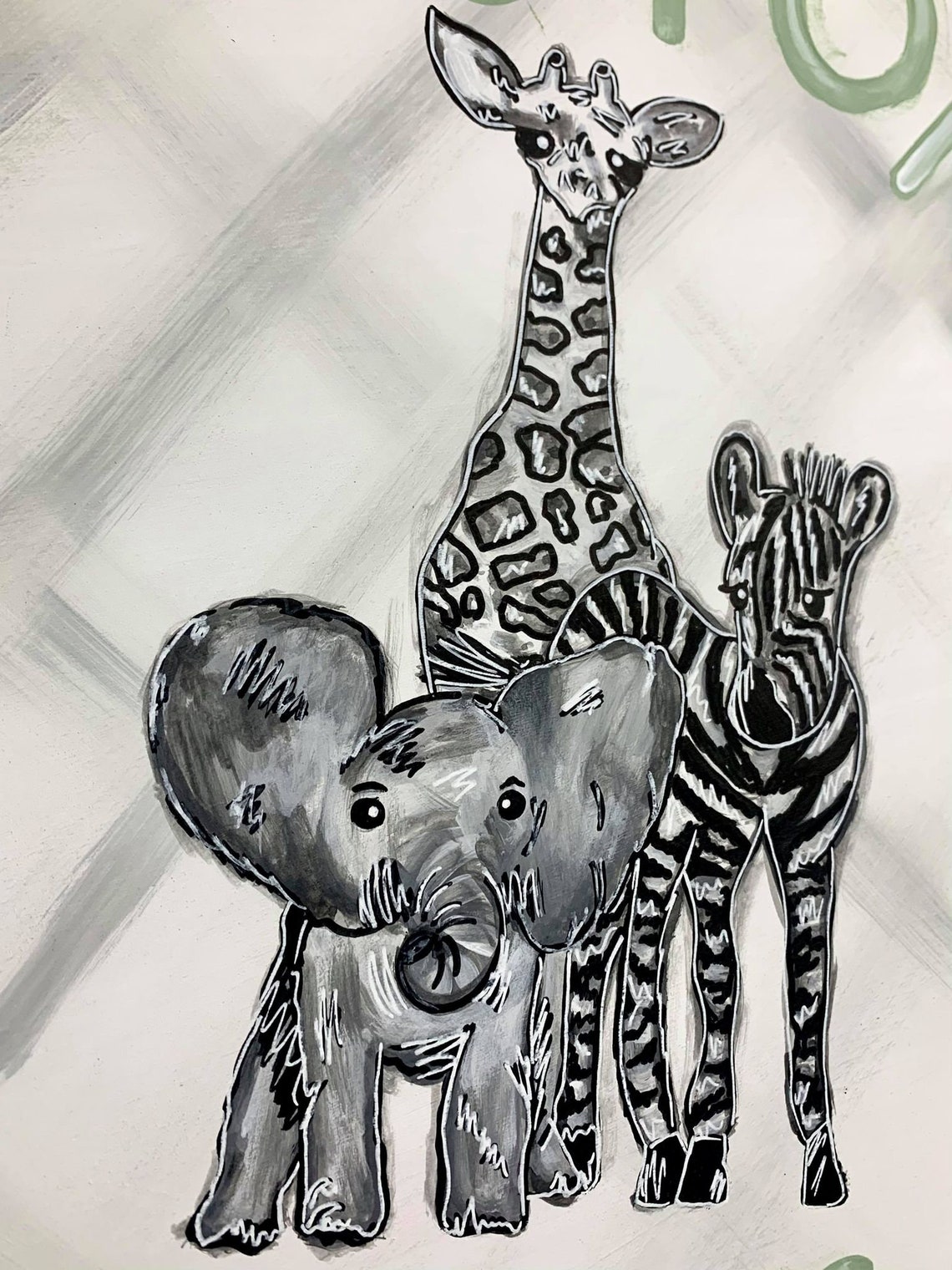 Safari Animal Baby Door Hanger Boy Baby Door Hanger - Etsy