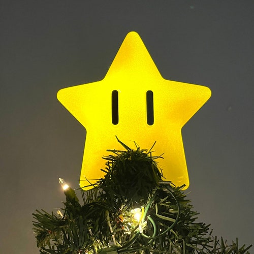 ORIGINAL Mario Bros. Perler Bead Star Christmas Tree Topper - Etsy