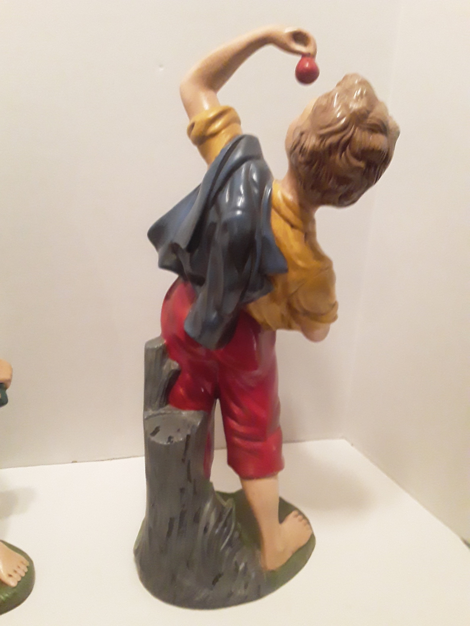 Vintage Cherry Picker Boy and Girl Figurines/statuettes, Hand Painted ...
