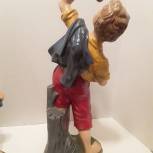 Vintage Cherry Picker Boy and Girl Figurines/statuettes, Hand Painted ...