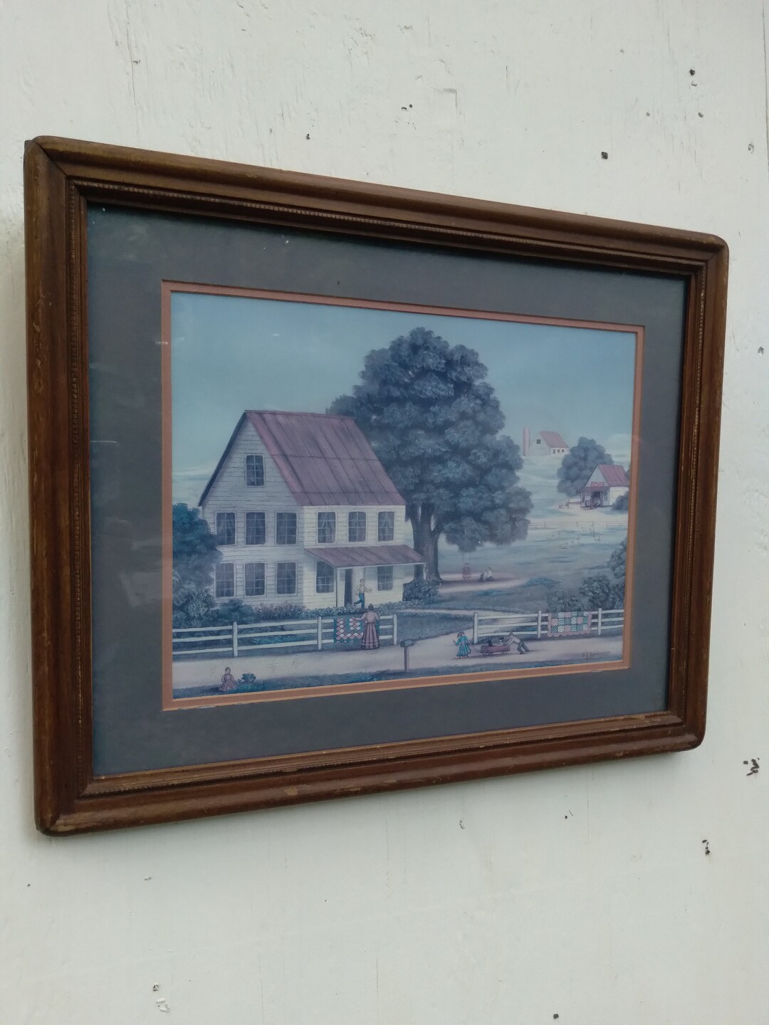 Beth Cummings Award Winning Folk Artist, Signed, Framed and Matted ...