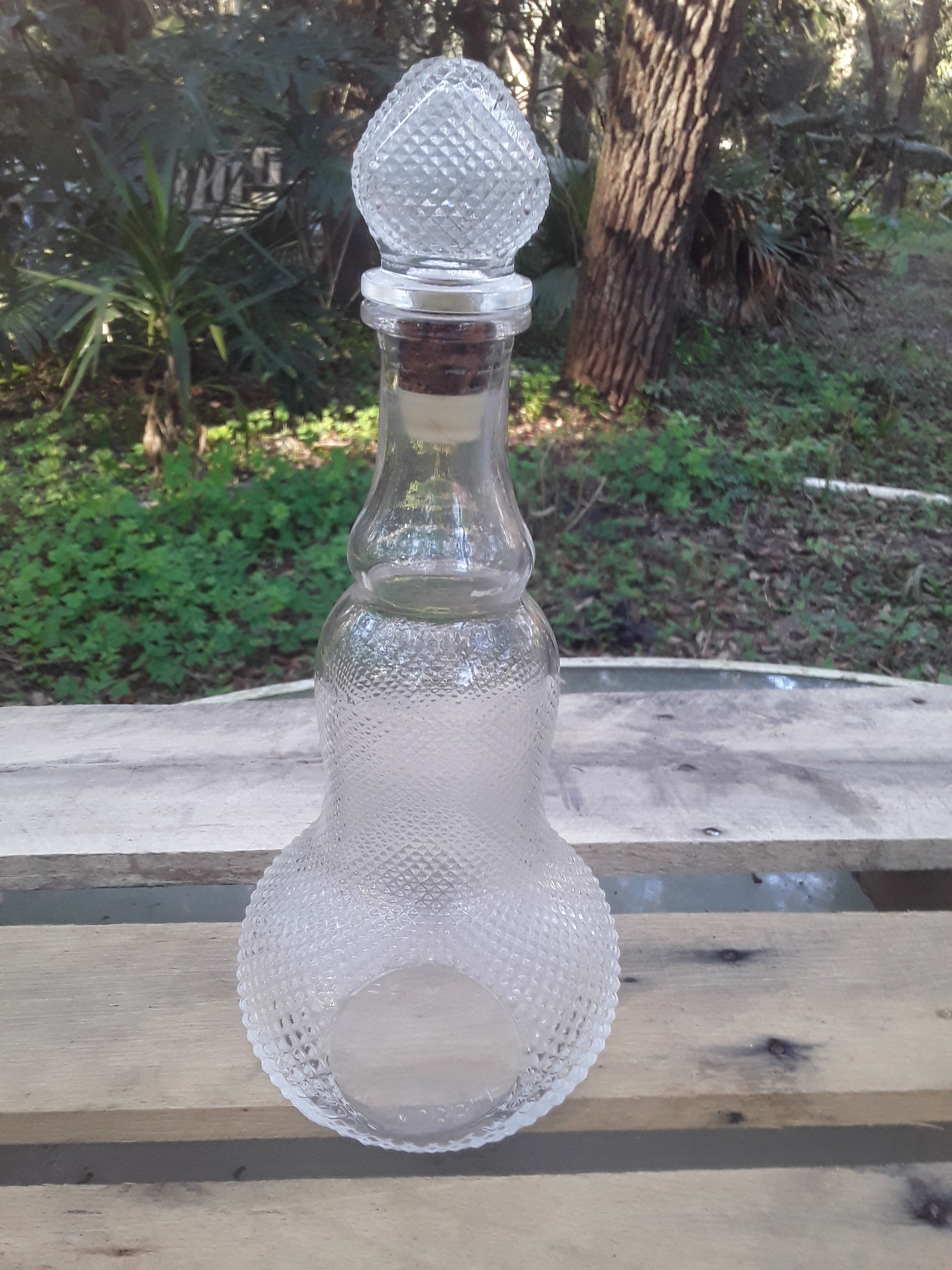 Vintage Wobble Bottle Wine Decanter, Magazzin Glass Company, Italy ...