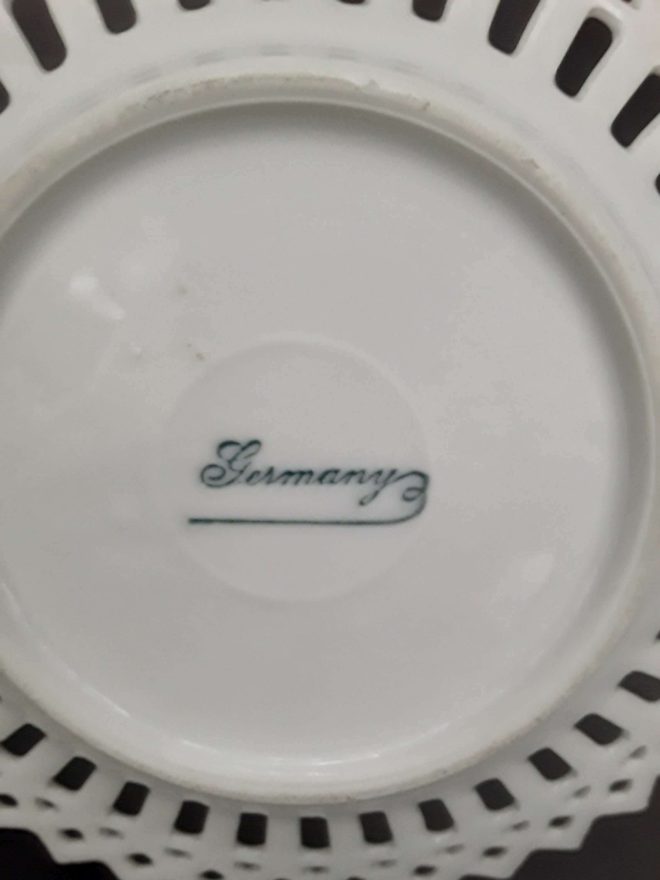 German Bone China Lace Plate and Two Trinket Dishes, Vintage Porcelain ...