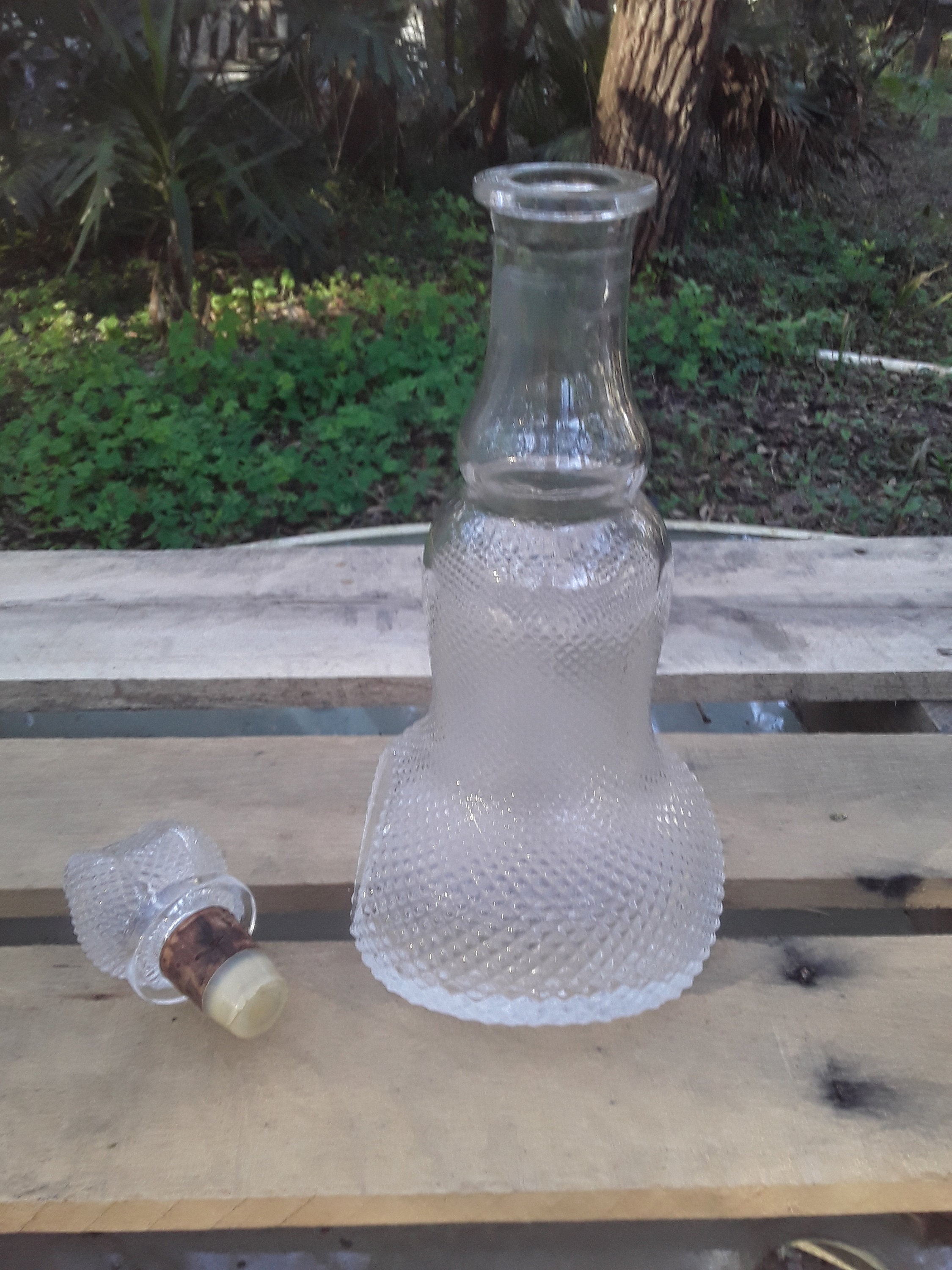 Vintage Wobble Bottle Wine Decanter, Magazzin Glass Company, Italy ...