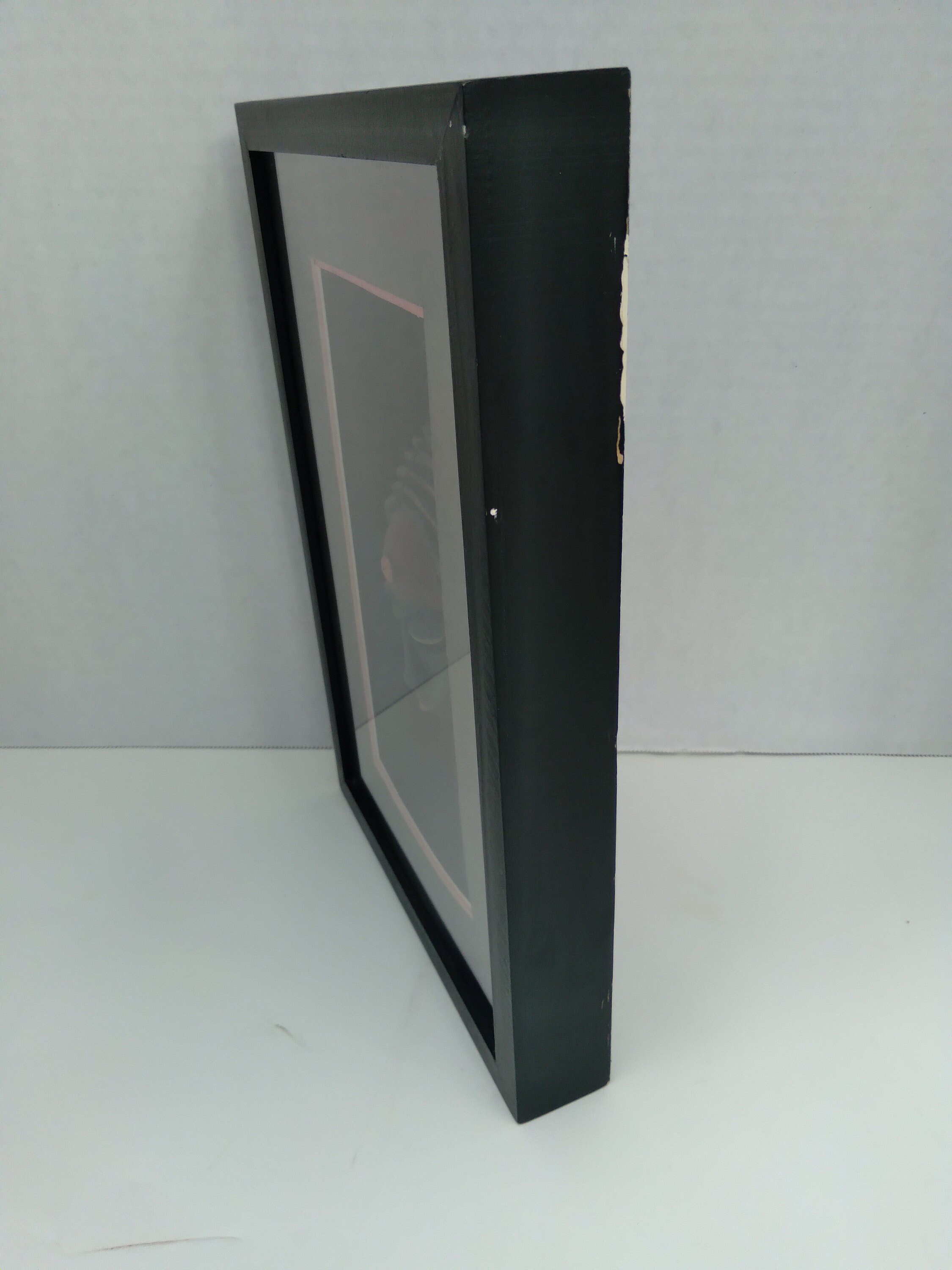 Vintage Carved African Wood Mask Shadow Box, Framed and Matted African ...