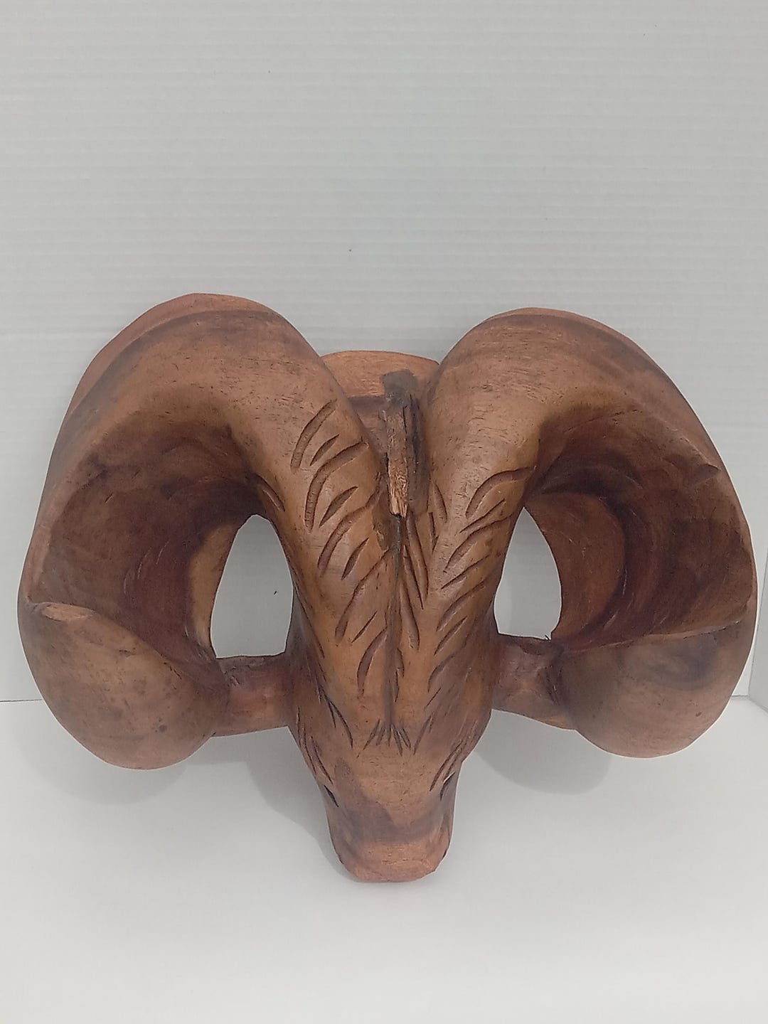 Carved Wood Ram Head. Ram Head Wall Mount. - Etsy