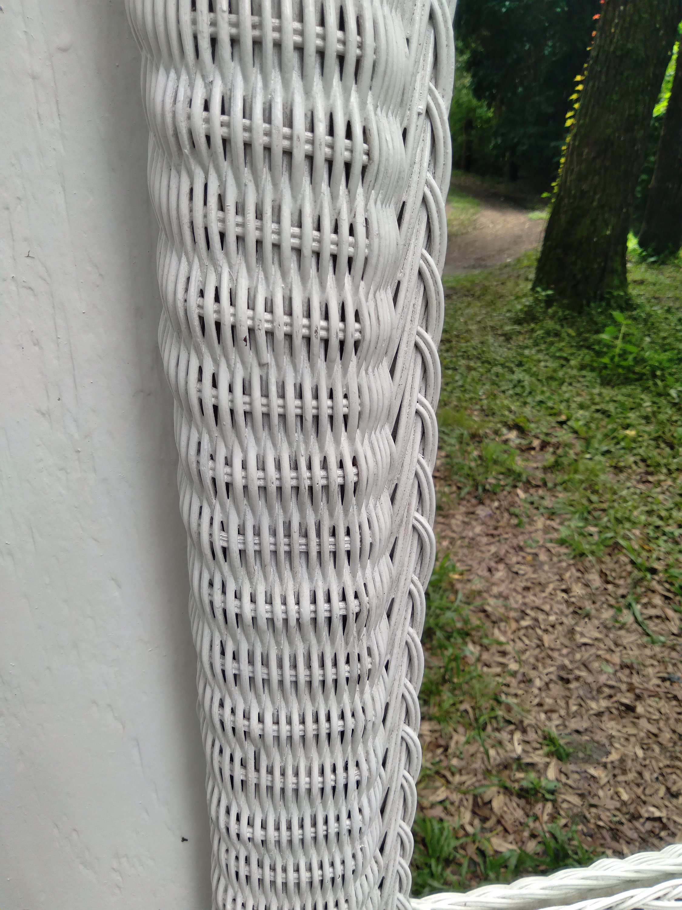 Wicker Arch Mirror, Vintage White Wicker Mirror, Large Mirror, Heavy ...