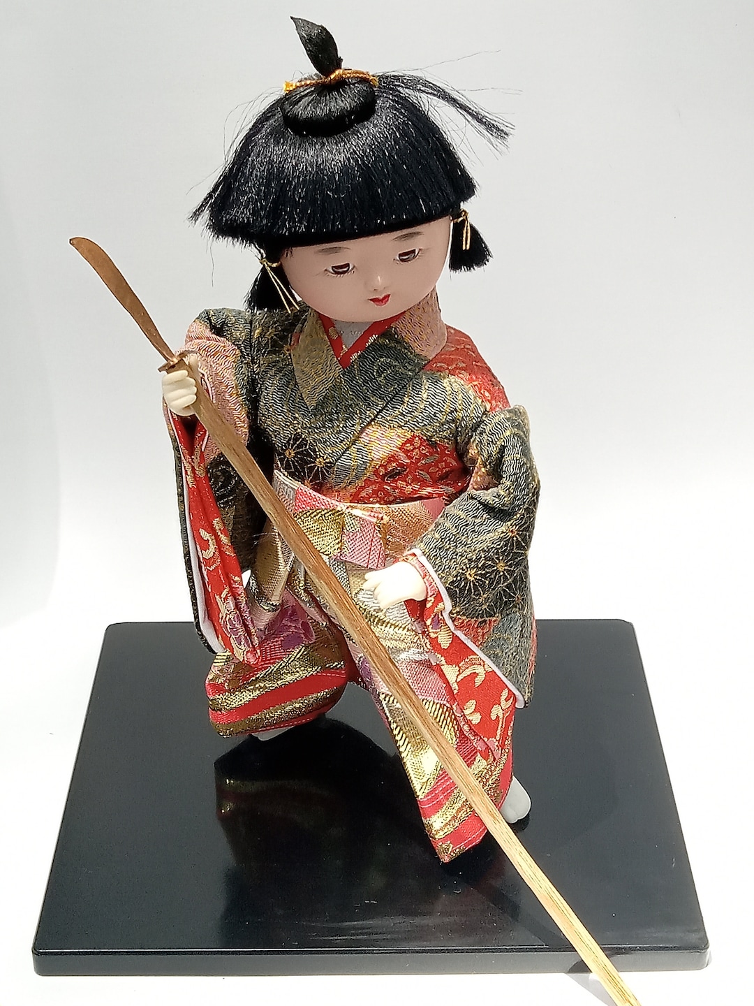 Vintage Japanese Kyugetsu Doll in Kimono With Stand, Tokyo Japan - Etsy