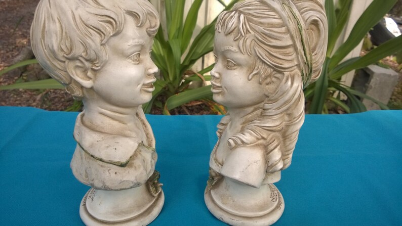 Boy and Girl Bust Statue.universal Statue 1962.home Decor. - Etsy