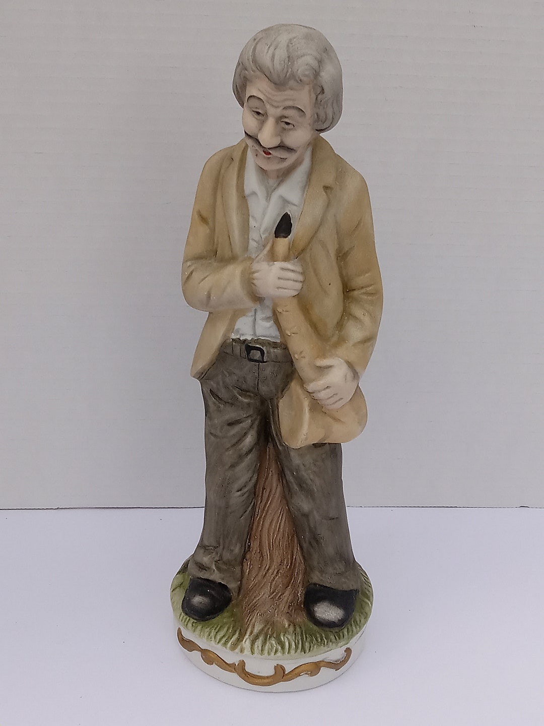 Vintage Porcelain Man W/ Saxophone Figurine 12 Tall - Etsy