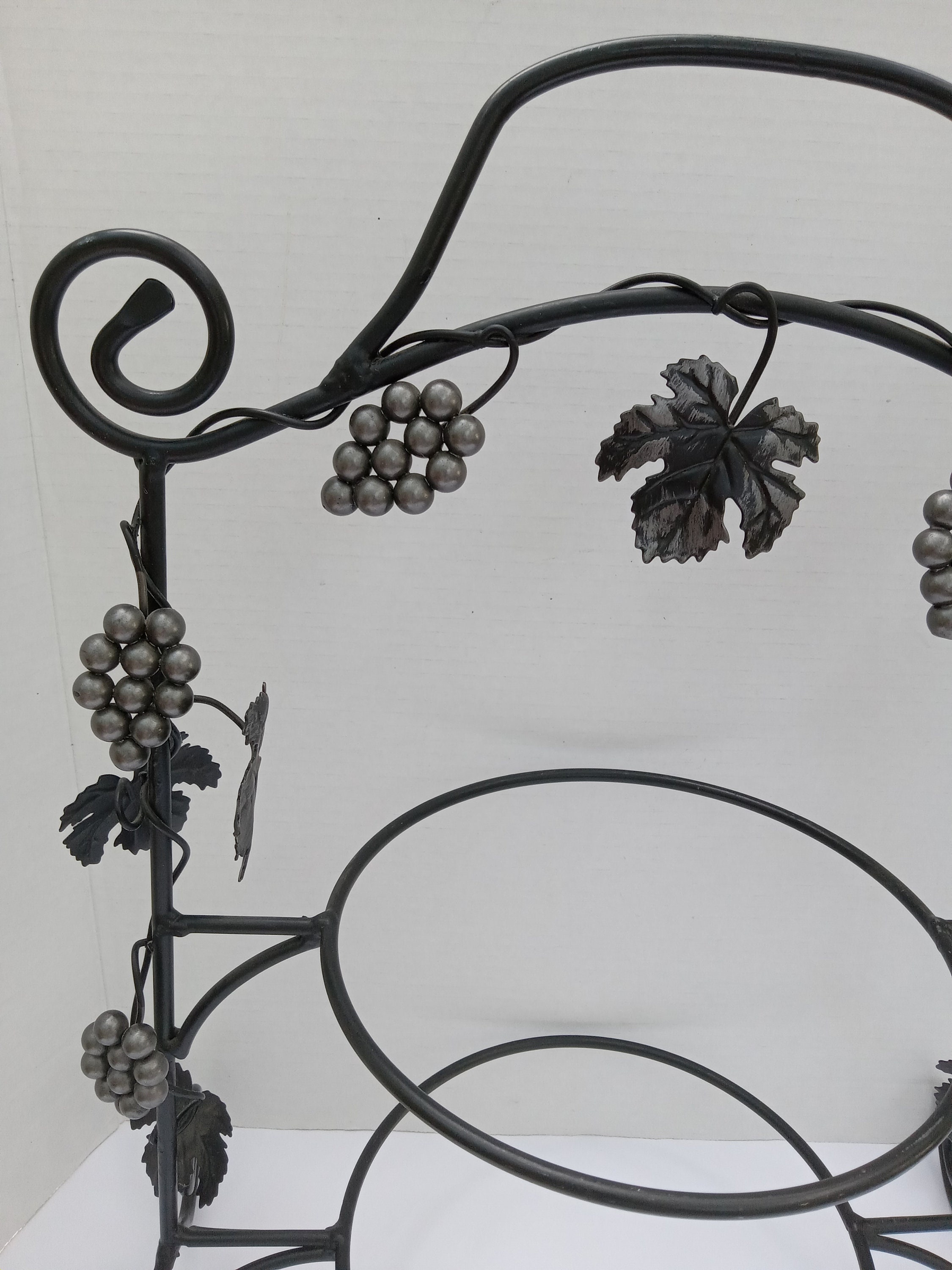 Vintage Two Tier Pie Stand Rack W/ Grape Vine. Grape Clusters, Grape ...