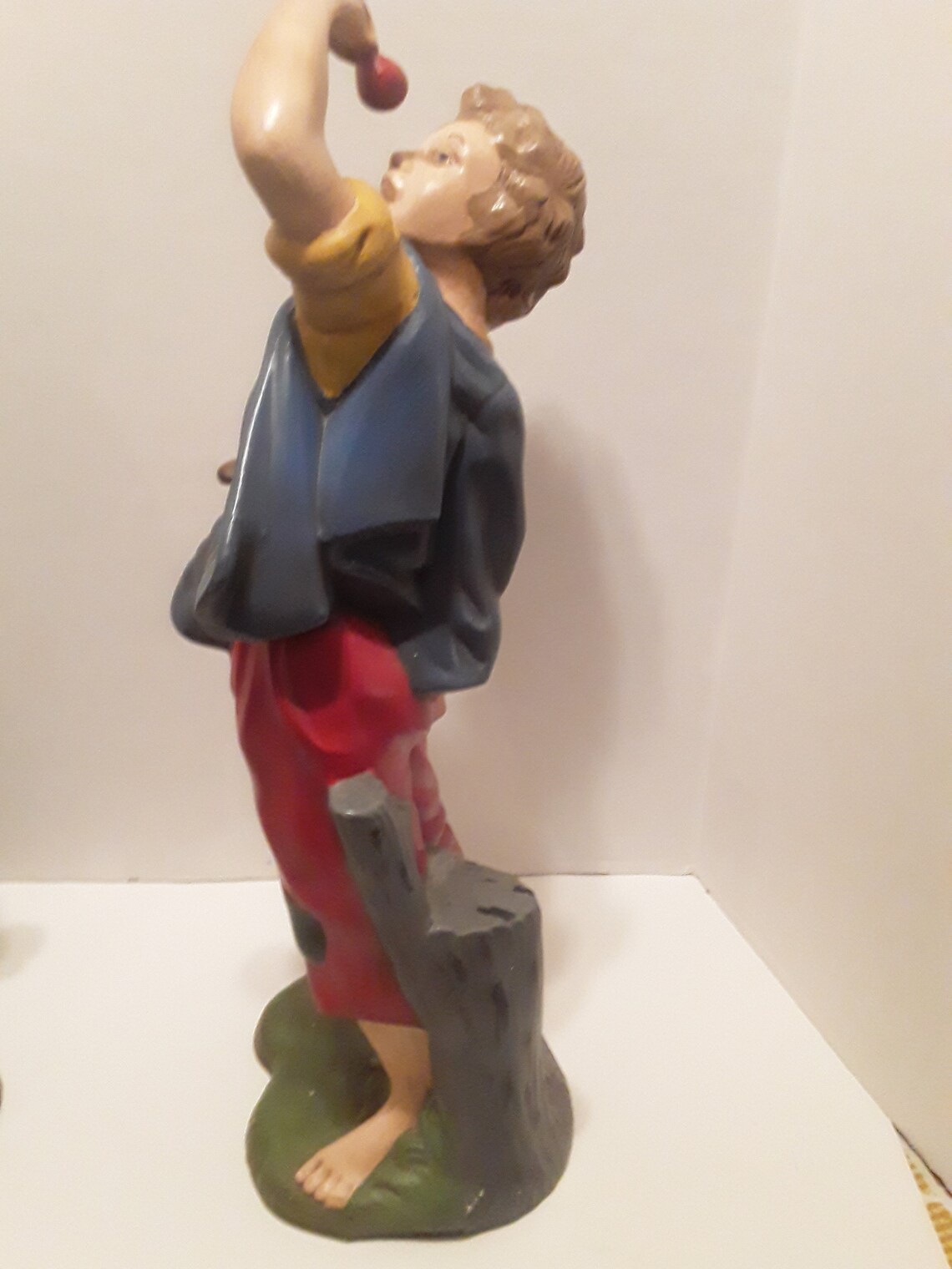 Vintage Cherry Picker Boy and Girl Figurines/statuettes, Hand Painted ...