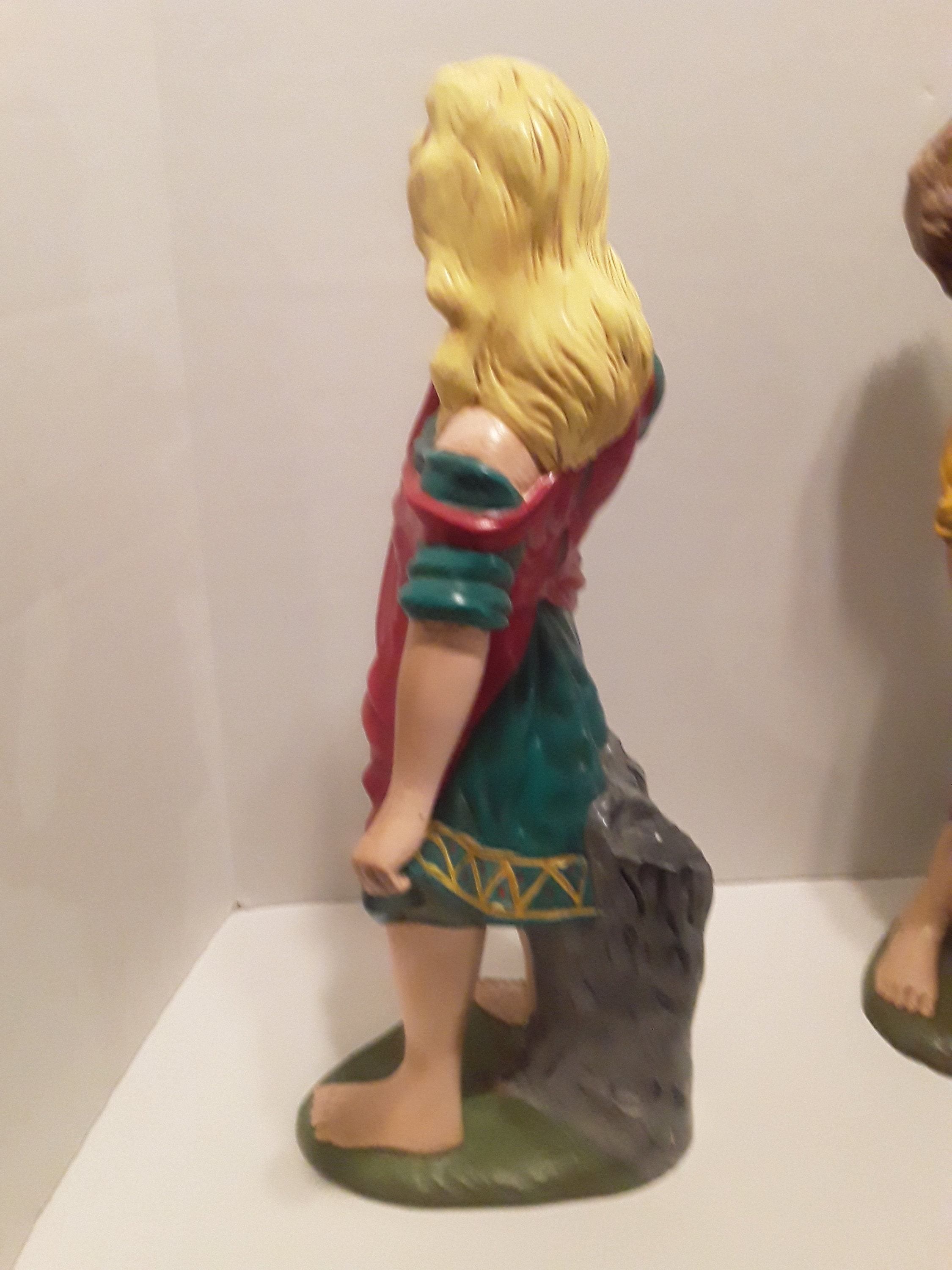 Vintage Cherry Picker Boy and Girl Figurines/statuettes, Hand Painted ...