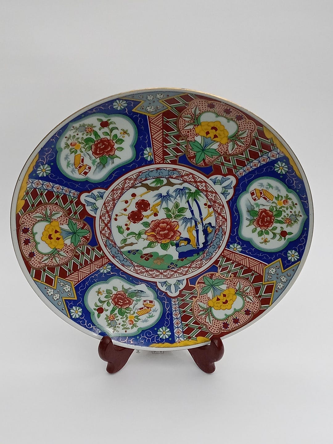 Japanese Imari Hand Painted Floral Plate W/ Gold Accents 10 1/4” - Etsy