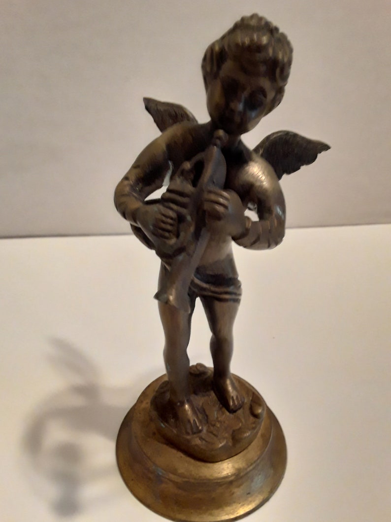 Vintage Brass Cherub Angel Figurines, Brass Angels Playing Instruments ...