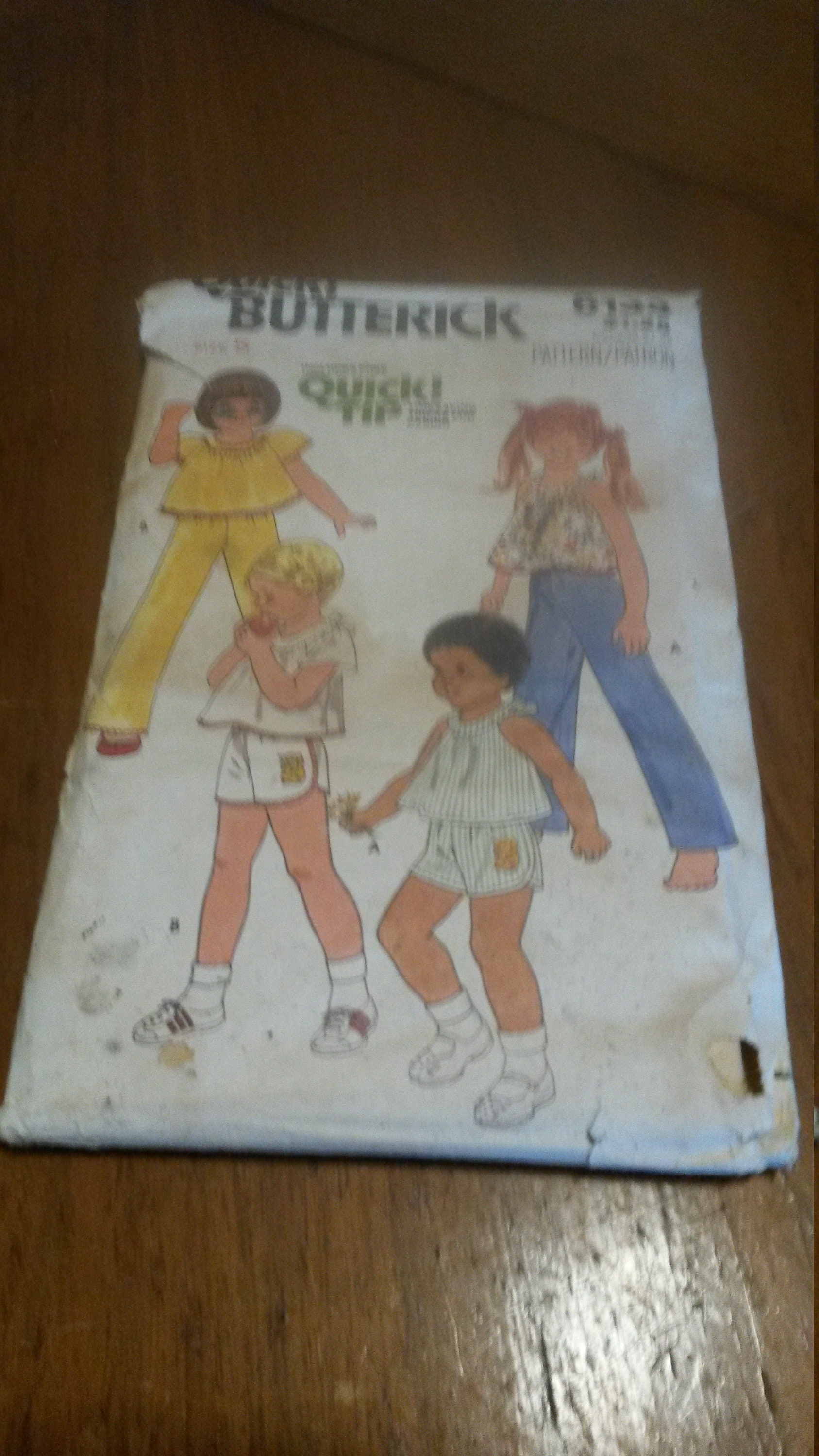 Butterick 6133 Vintage 1970's Pattern, Girls Elastic Waist Pants ...