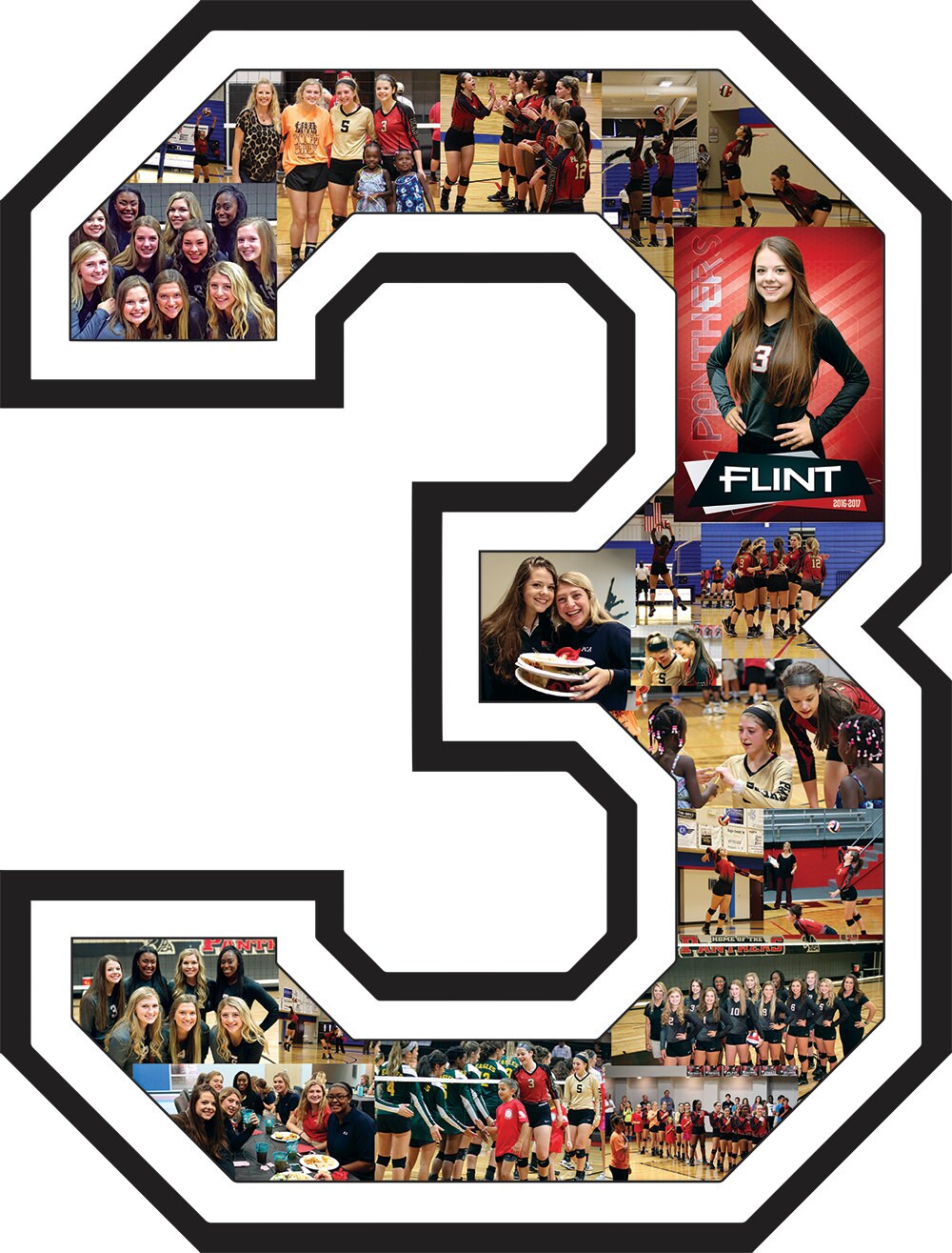 14" Sports Collage Numbers - Etsy