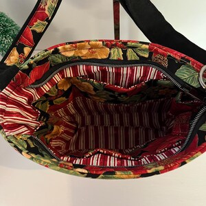 Holiday Purse , Small Bag, Multiple Pockets, Top Zipper Closure, Adj ...