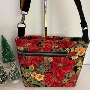 Holiday Purse , Small Bag, Multiple Pockets, Top Zipper Closure, Adj ...