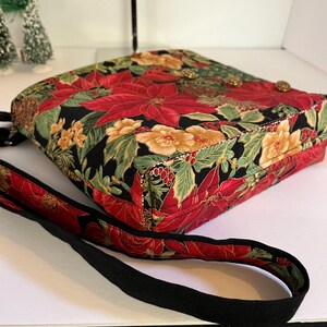 Holiday Purse , Small Bag, Multiple Pockets, Top Zipper Closure, Adj ...