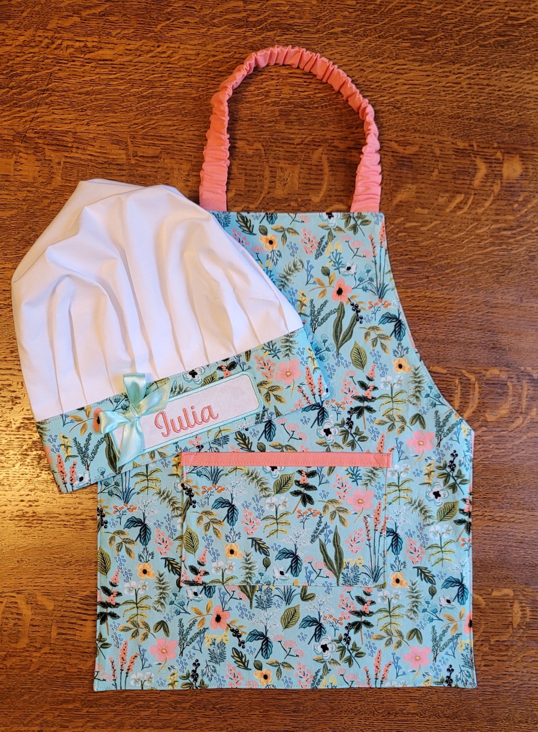 Rifle Paper Co. Apron, Girls Apron, Chef Hat, Montessori Apron, Childs ...