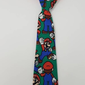 Boy's Tie Boy's Necktie Super Mario Fabric Mario Mario Brothers Video ...