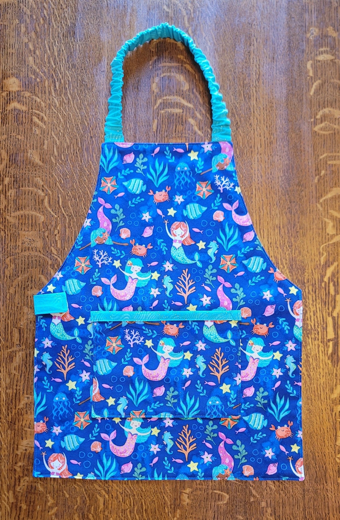 Girl's Apron, Mermaid Apron, Montessori Apron, Under the Sea ...