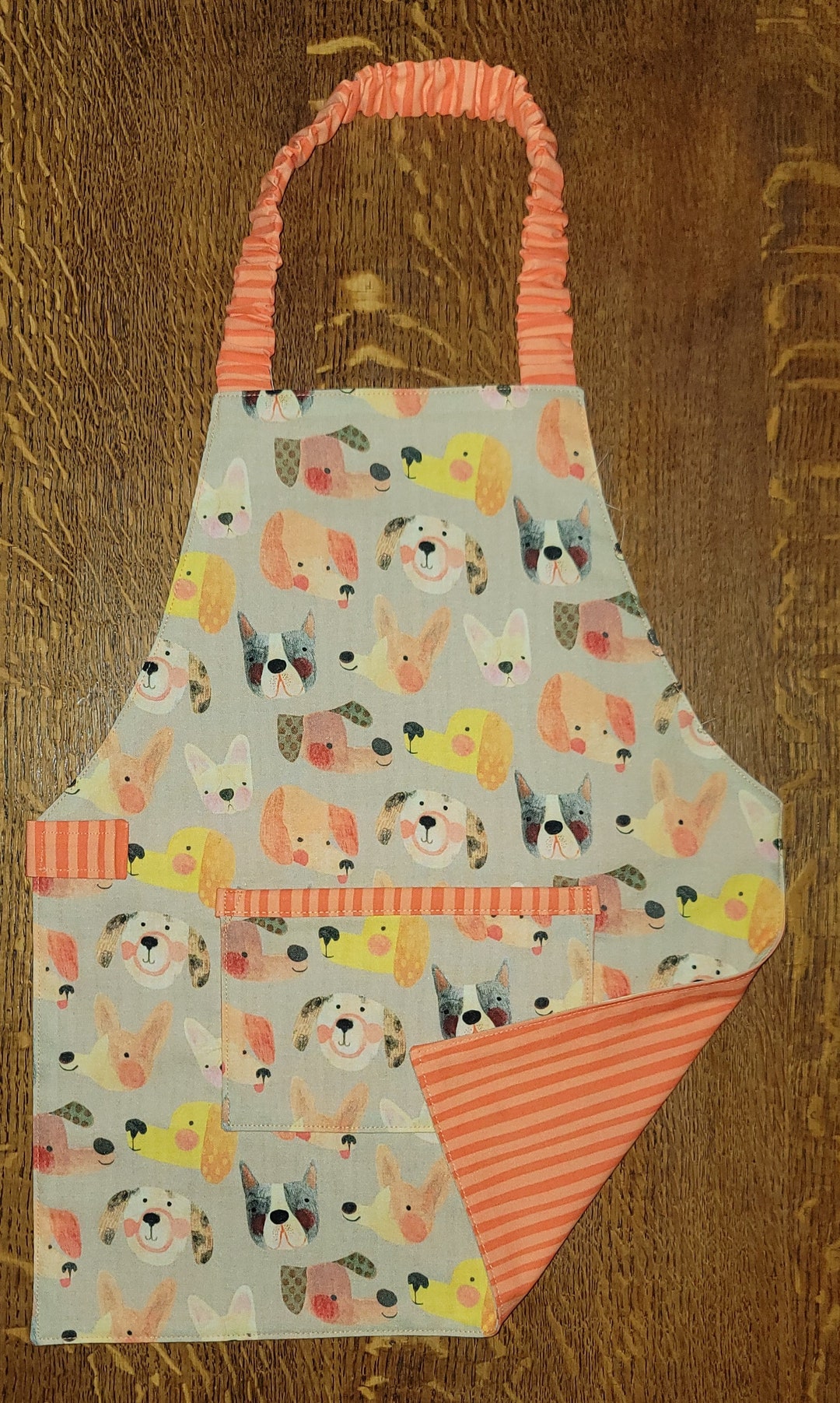 Toddler Apron, Boys Apron, Girls Apron, Dog Apron, Puppy, Montessori ...