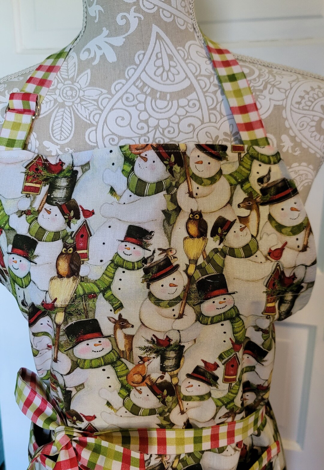 Christmas Apron, Snowman Apron, Winter Apron, Holiday Apron, Christmas ...