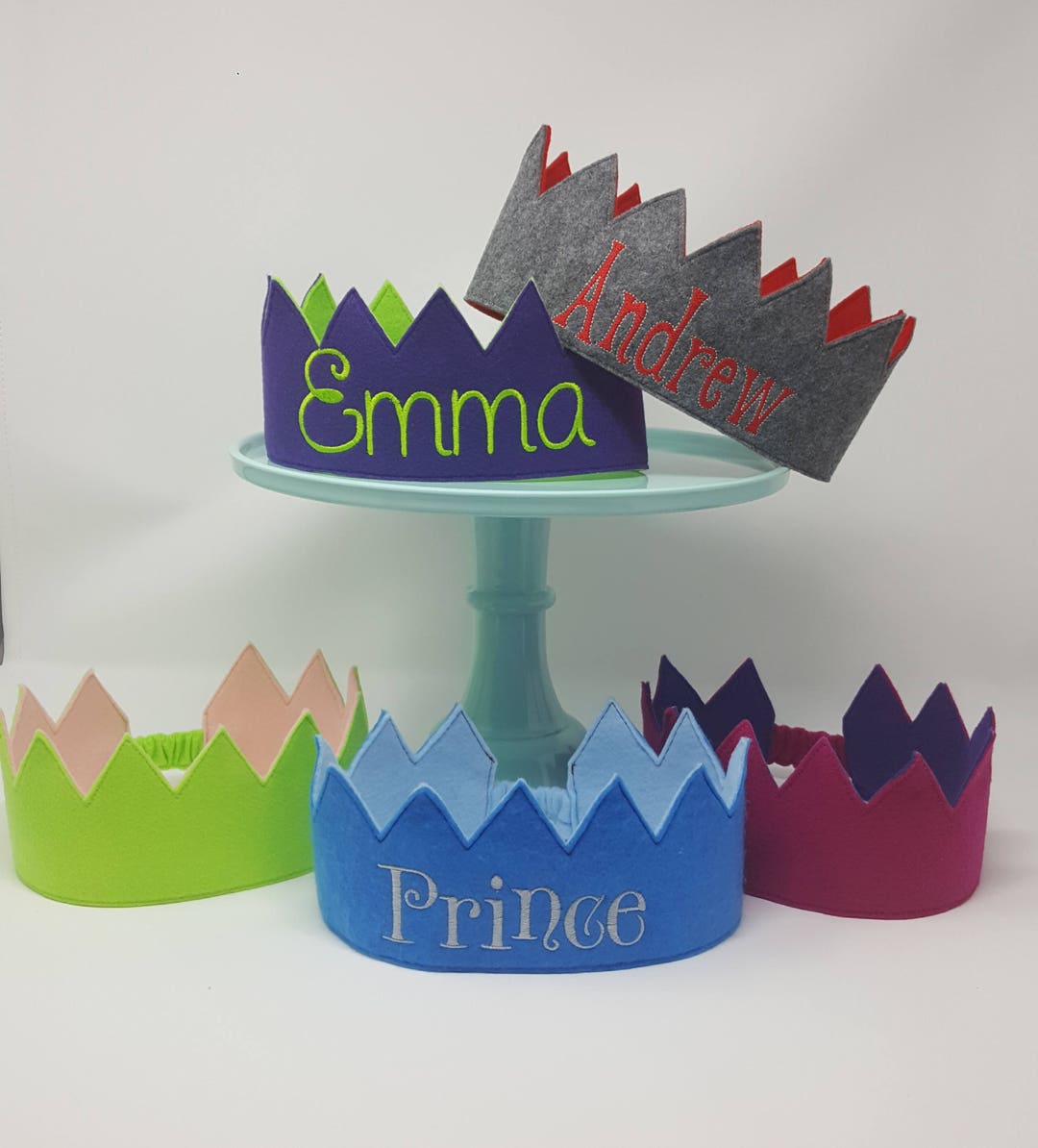 Felt Crown Reversible Custom Monogrammed Felt Crown Dress up Crown ...