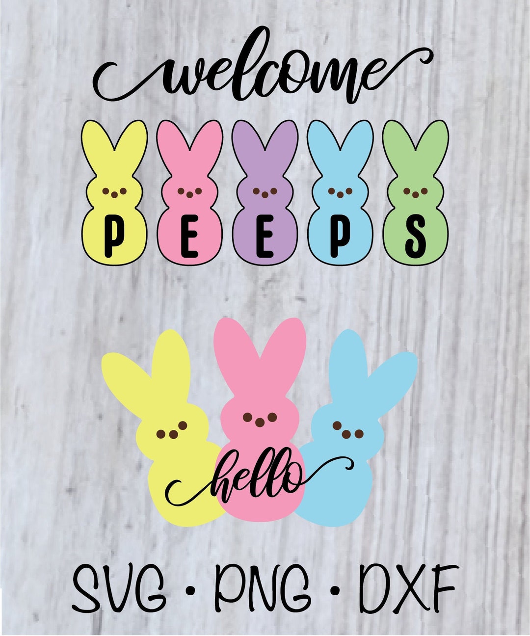 Welcome Peeps - Hello - SVG Digital Download - Etsy