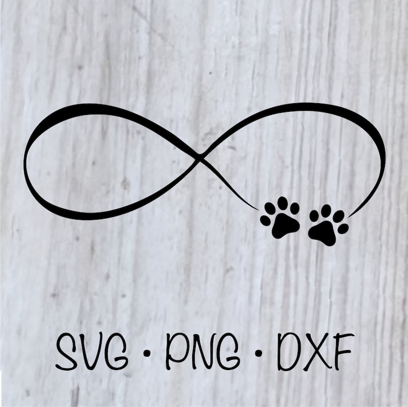 Infinity Pawprints - Dog/cat - SVG Digital Download - Etsy