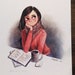 FINE ART "thinking Girl" Limited DIN A5 Giclée Print 21 X 15 Cm From My ...