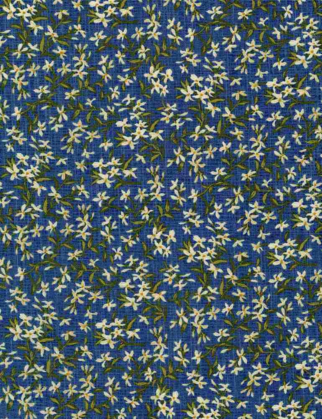 Timeless Treasures Masterpiece Small Florals With Leaves JT-C8491 Blue ...