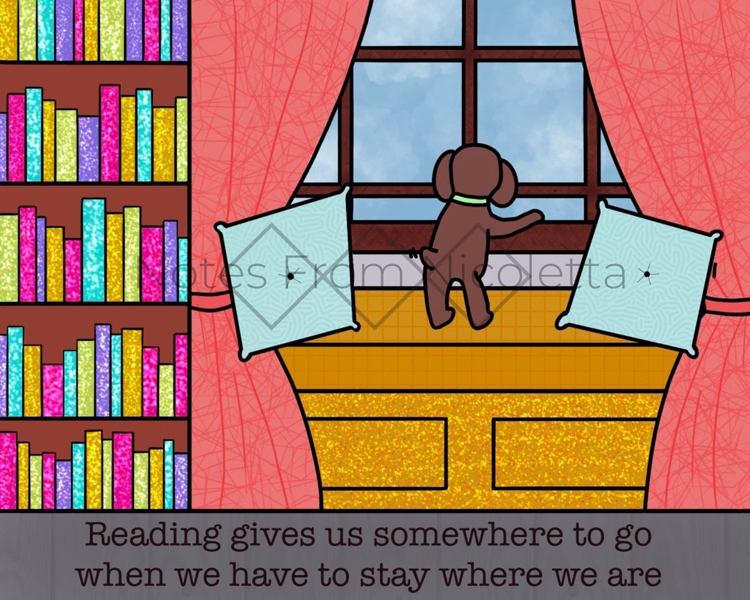 Reading Gives Us Somewhere to Go Art Print 5x7 - Etsy