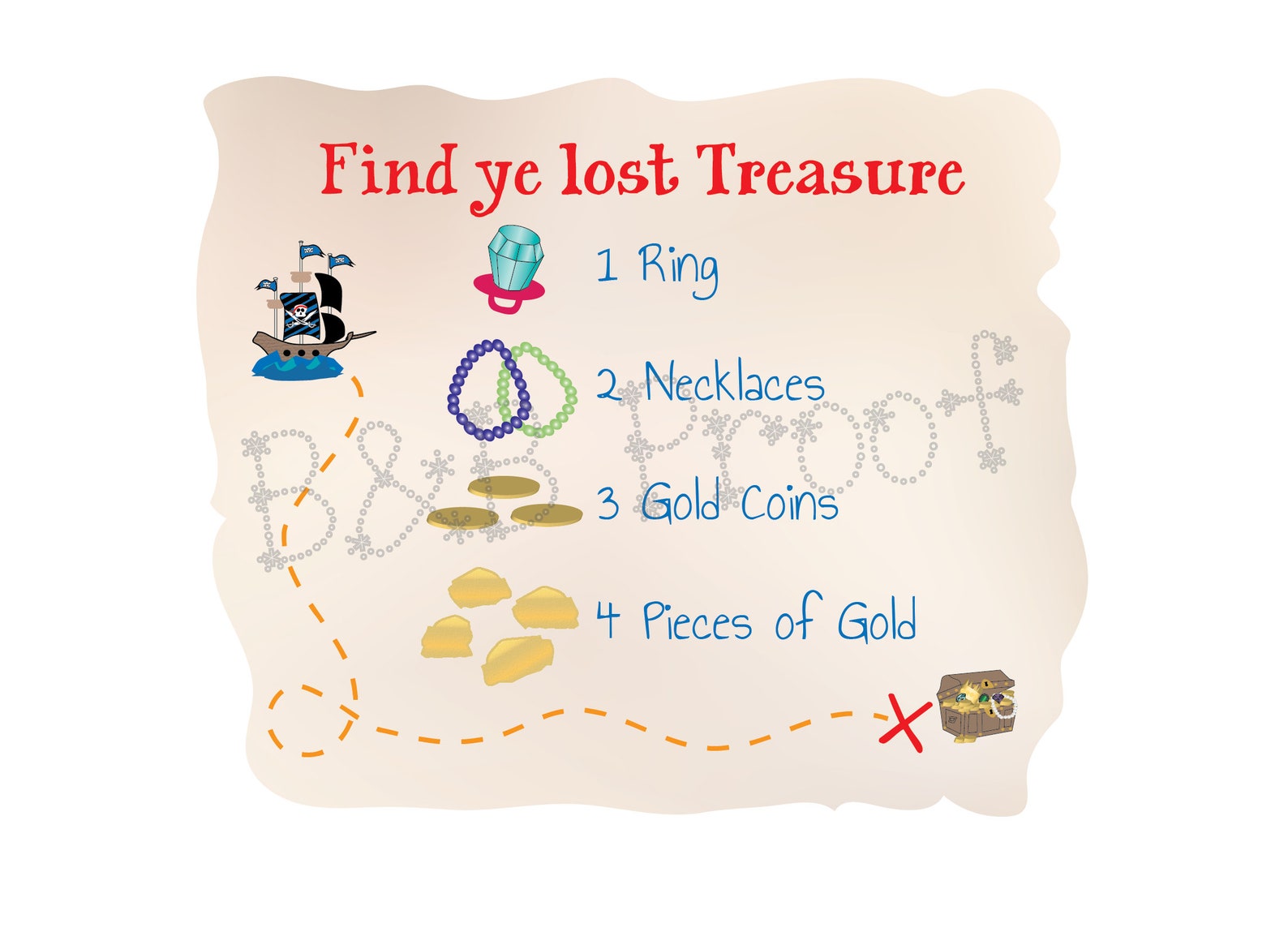 Treasure Map Game, Digital File, Pirate Party, Pirate Game, Pirate ...
