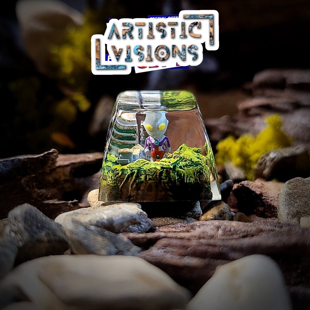 Ultraman Keycap, Artisan Keycap , Japanese Superhero Keycap, Japanese ...